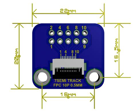 Buy Ffc Fpc 10 Pin Adapter Board Pcb 0 5mm At Best Price 7semi