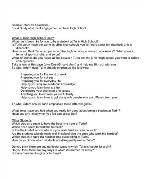 Interview Questionnaire 24 Examples Format Pdf