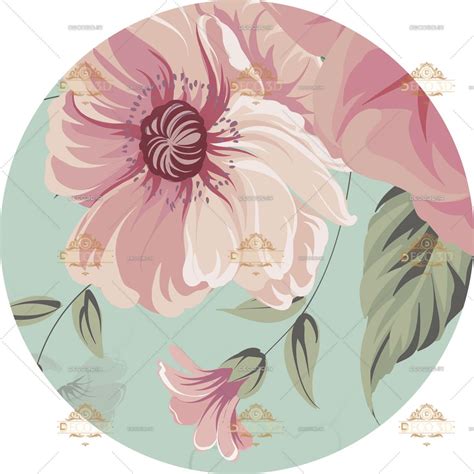 گل های صورتی آویزان