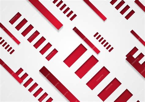 Premium Vector Geometric Red Grey Tech Abstract Background