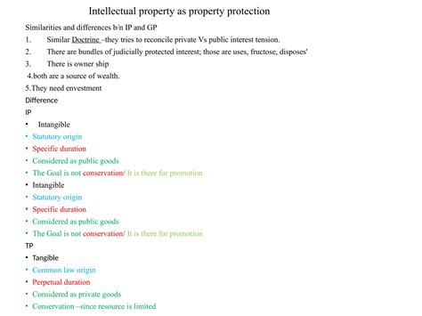 Intellectual Property Law Lecture Notes Pptx Industrial Property Real Estate
