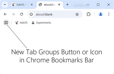 Tip Remove Tab Groups Buttonicon From Chrome Bookmarks Bar Askvg