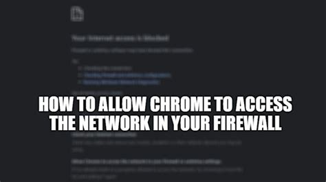 How To Allow Chrome To Access The Network In Your Firewall Technclub