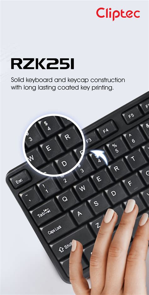 Cliptec Rzk251 Usb 1 Standard Keyboard Primo Black