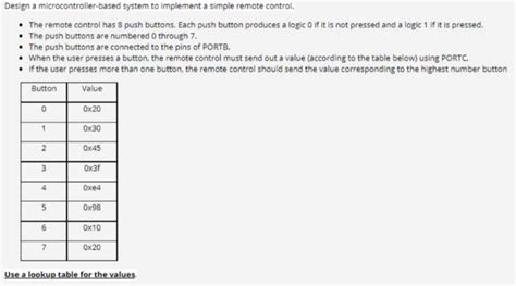 Solved Design A Microcontroller Based System To Implement A