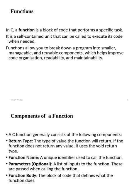 Functions | PDF | Parameter (Computer Programming) | Pointer (Computer Programming)