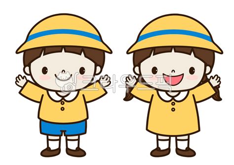 유치원생 유치원생일러스트 유치원생캐릭터 유치원 유치원일러스트 사진이미지일러스트캘리그라피 Pepper83작가