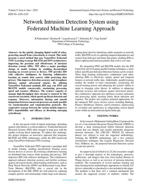 network intrusion detection system using federated machine learning