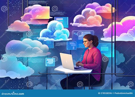 Cloud Computing Stock Illustration Illustration Of Data 278538596