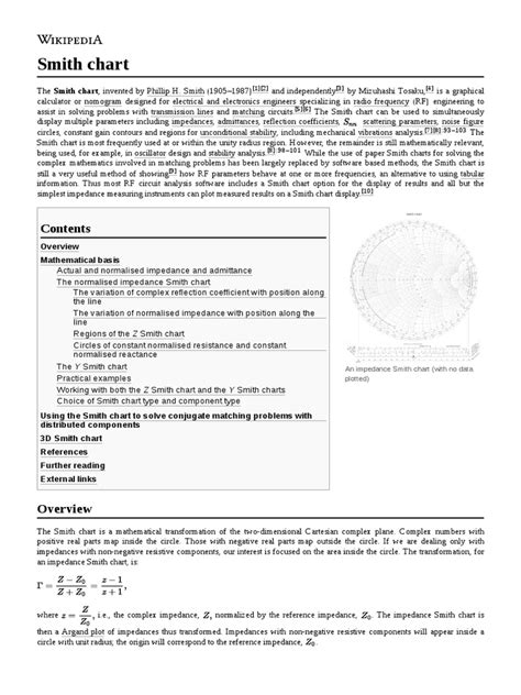Smithchart Pdf Electrical Impedance Electrical Engineering