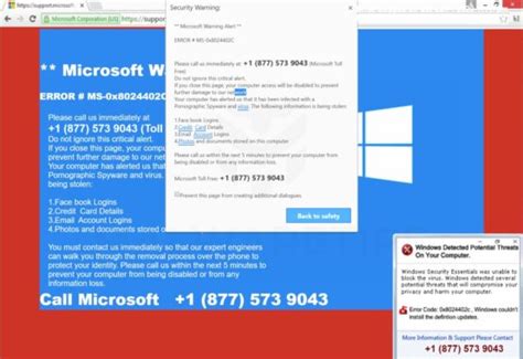 Dont Fall For The Call Microsoft Support Pop Up Scam Read This