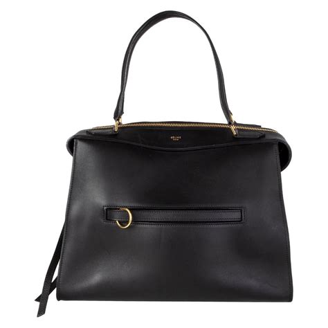 Céline Boogie Rare 35cela12317 Black Suede Leather Satchel For Sale