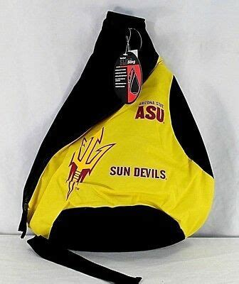 Asu Sun Devils Sling Backpack Teardrop Blackyellow 888783253727 Ebay