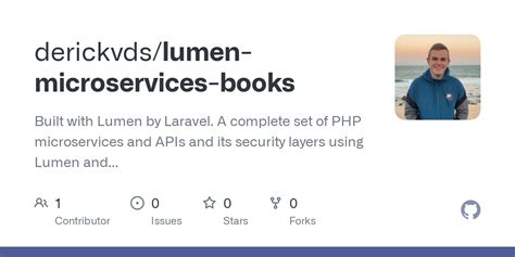 Github Derickvdslumen Microservices Books Built With Lumen By