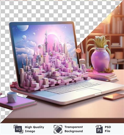 Premium PSD | Psd with transparent 3d programmer cartoon coding software