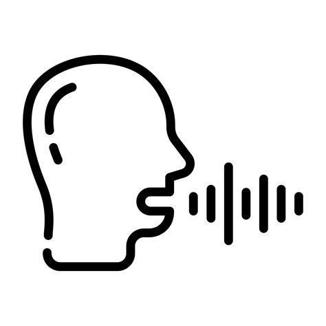 Check Outline Icon Of Speech Recognition 12712448 Vector Art At Vecteezy