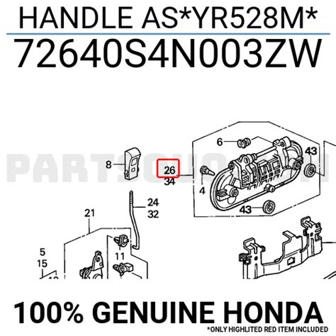 Handle Asyr528m 72640s4n003zw Honda Parts Partsouq