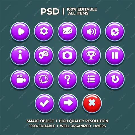 premium psd set of game ui game ui set game ui button game button