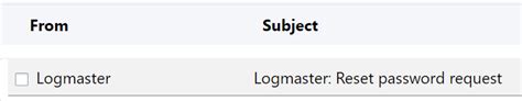 Forgot Password Logmaster Knowledge Base