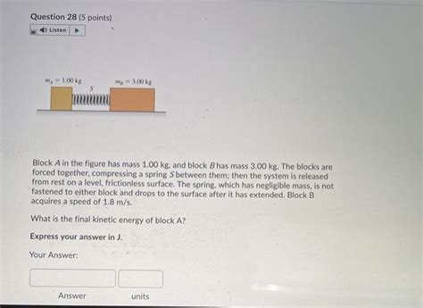 solved block as the figure has 1 00 block bhas mass 3 00 the