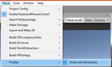 RenderDoc Wave VR 6 1 0 Documentation