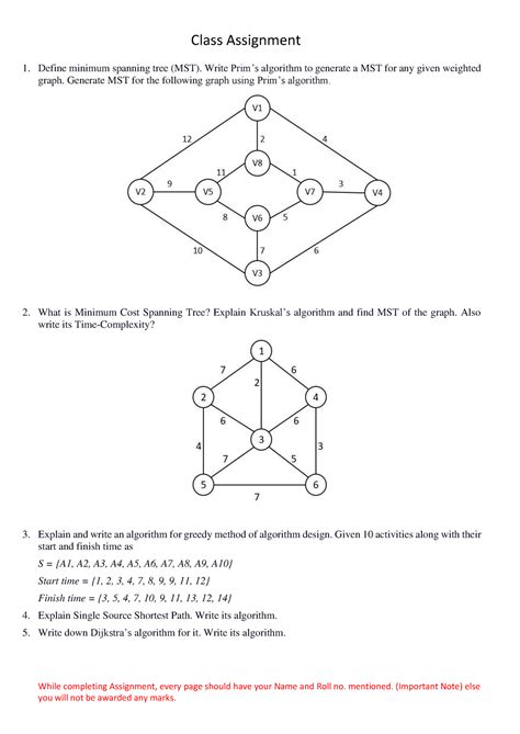 Assignment 1 None While Completing Assignment Every Page Should Have Your Name And Roll No Assignment 1 None While Completing Assignment Every Page Should Have Your Name And Roll No