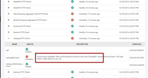 microsoft eshoponcontainers services catalogdb not created · issue