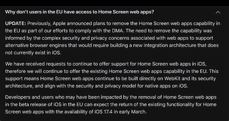 Syed Haroon On Linkedin Apple Will Not Remove Pwa Support On Ios