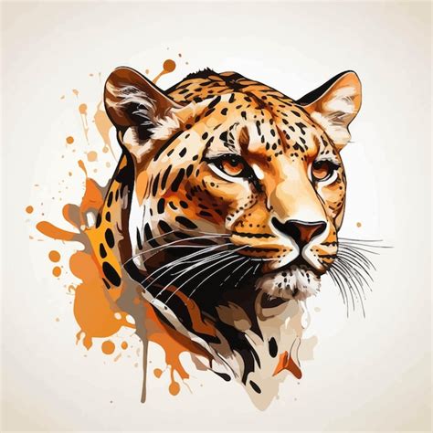Premium Vector Leopard Abstractpaint Premium Vector Leopard Abstractpaint
