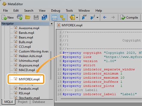 Create Indicator MetaTrader User Guide Myforex