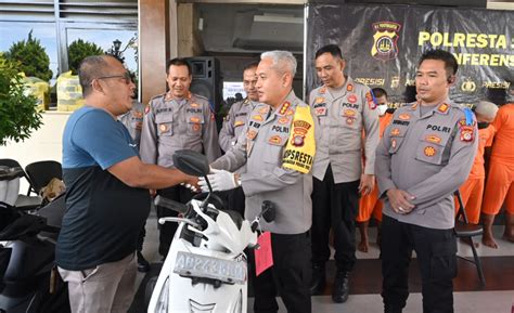 Polresta Sleman Kembalikan Barang Bukti Motor Curian Ke Pemiliknya