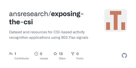 GitHub Ansresearch Exposing The Csi Dataset And Resources For CSI Based Activity Recognition