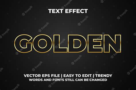 Premium Vector Black Bold Gradient Gold Text Effect Template Design