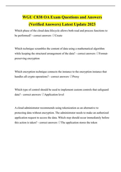 WGU C Data Driven Decision Making Questions And Answers Best Grades WGU C OA Stuvia US