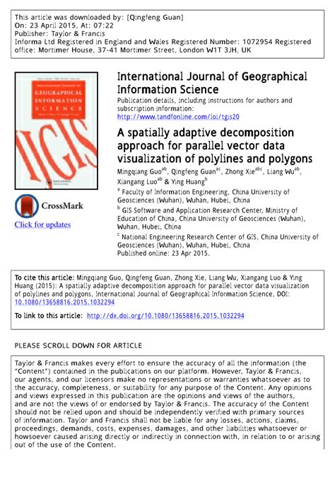 Pdf A Spatially Adaptive Decomposition Approach For Parallel Vector Data Visualization Of
