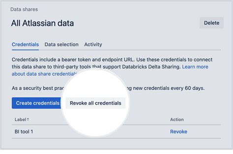 Create And Manage Credentials For A Data Share Atlassian Analytics