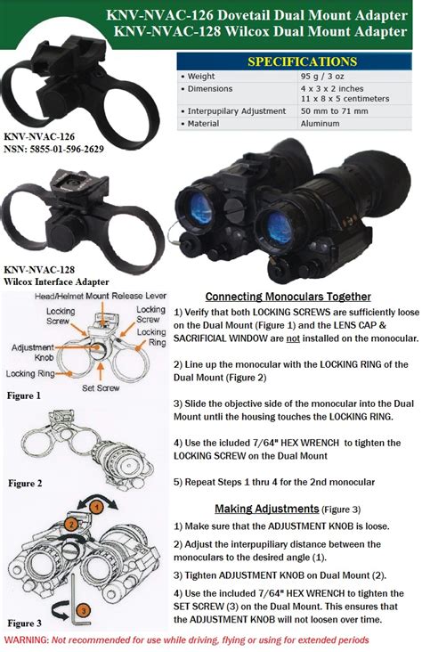 Knv Nvac 126 Pvs 14 Dual Mount Adapter Dovetail