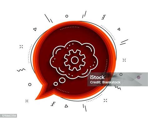 톱니바퀴 채팅 라인 아이콘입니다 엔지니어링 도구 기호입니다 벡터 고급에 대한 스톡 벡터 아트 및 기타 이미지 고급 공학 그림자 Istock