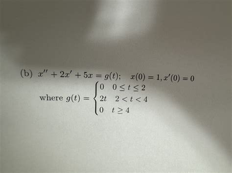 Solved Use Laplace Transform To Solve The Following Initial