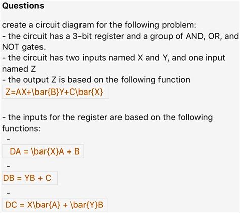 solved create a circuit diagram for the following problem the circuit