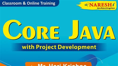 free demo on core java by mr hari krishna tickets by tejaswini naresh