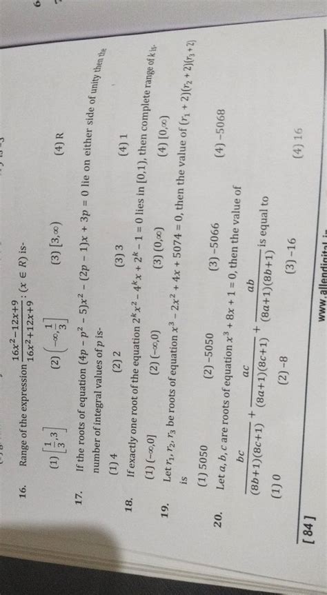 Let A B C Are Roots Of Equation X {3} 8 X 1 0 Then The Value Of Frac{