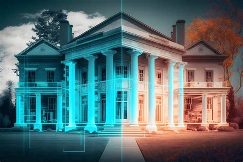 Smart House Abstract Concept Neural Network Ai Generated Stock