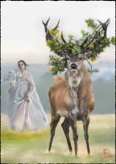 Artstation Girl And Deer