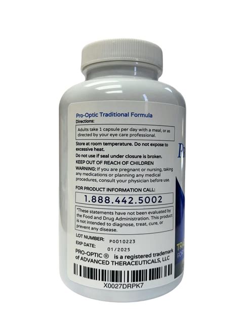 Traditional Formula Areds 2 Based Formula 180 Capsules 6 Month
