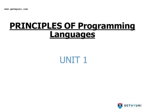 computer science engineering principles of programming languages