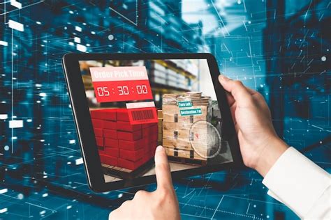 증강현실 기술을 활용한 스마트 창고 관리 시스템 프리미엄 사진