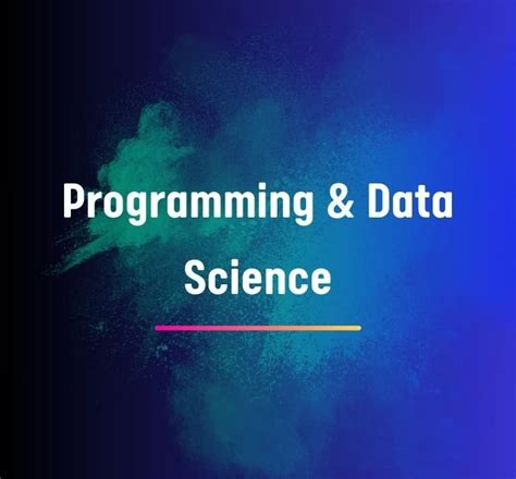 Programming And Data Science