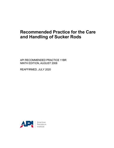 API RP 11BR R2020 PDF