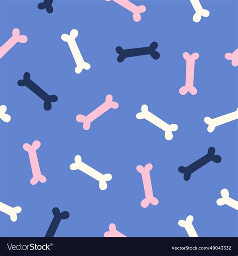 Pastel Bones Cute And Spooky Seamless Pattern Vector Image